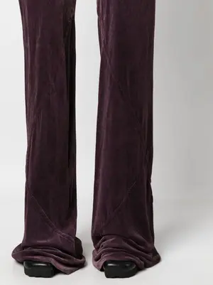 Rick Owens Hammered Velvet Trousers - Purple