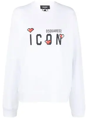 Dsquared2 Icon Print Sweatshirt - White