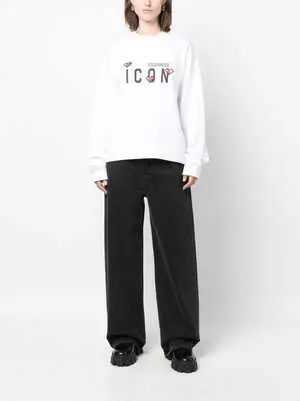 Dsquared2 Icon Print Sweatshirt - White