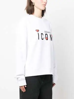 Dsquared2 Icon Print Sweatshirt - White