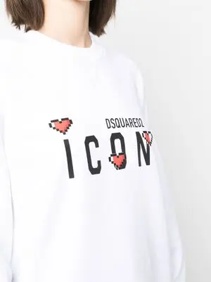 Dsquared2 Icon Print Sweatshirt - White
