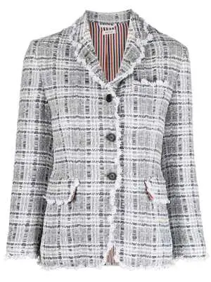Thom Browne Crochet-trim Single-breasted Blazer