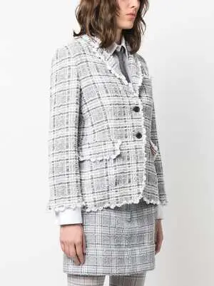Thom Browne Crochet-trim Single-breasted Blazer