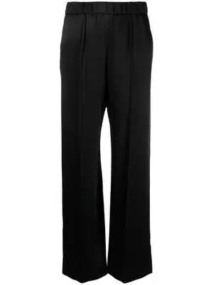 JIL SANDER Satin-finish Wide-leg Trousers