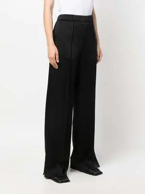 JIL SANDER Satin-finish Wide-leg Trousers