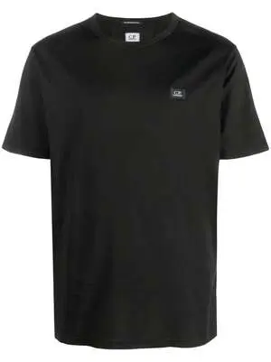 C.P. COMPANY Logo-patch Cotton T-shirt - Black