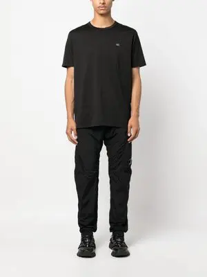 C.P. COMPANY Logo-patch Cotton T-shirt - Black