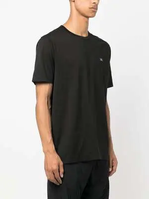 C.P. COMPANY Logo-patch Cotton T-shirt - Black