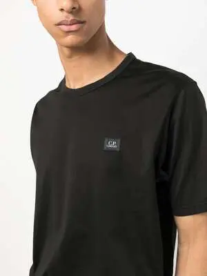 C.P. COMPANY Logo-patch Cotton T-shirt - Black