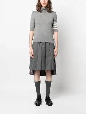 Thom Browne Turtleneck Short-sleeve Jumper - Grey