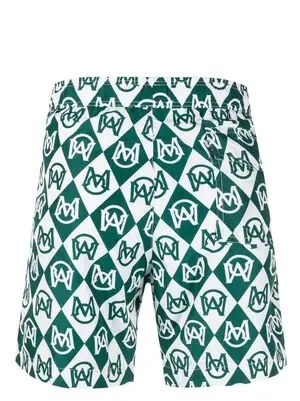 Moncler Monogram-print Swim Shorts