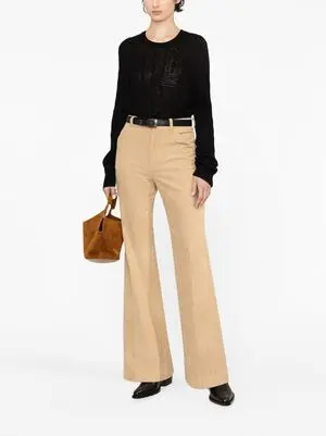 Etro Logo-embroidered Cable-knit Jumper - Black