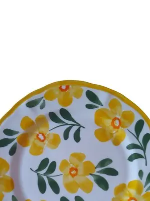 LES-OTTOMANS Floral-print Porcelain Plate - White
