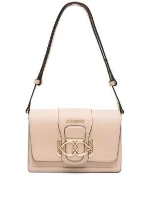 Moschino Heart Plaque Shoulder Bag - Neutrals