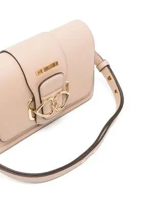 Moschino Heart Plaque Shoulder Bag - Neutrals