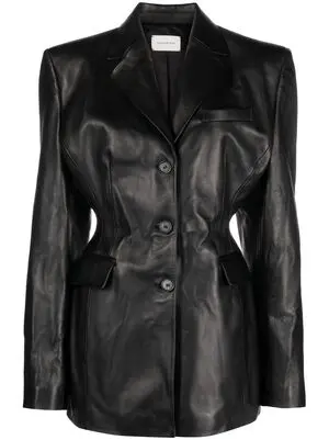 Magda Butrym Single-breasted Leather Jacket