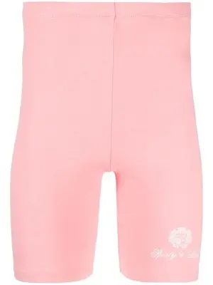 SPORTY & RICH Logo Cycling Shorts - Pink