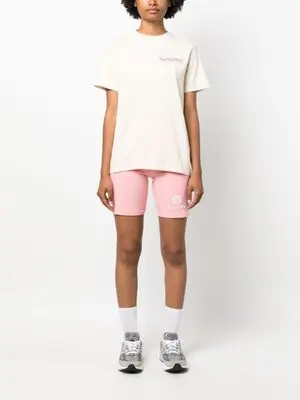 SPORTY & RICH Logo Cycling Shorts - Pink