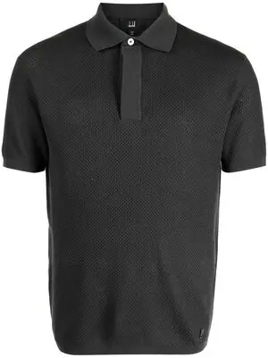 Dunhill Meshed Cotton Polo Shirt - Grey
