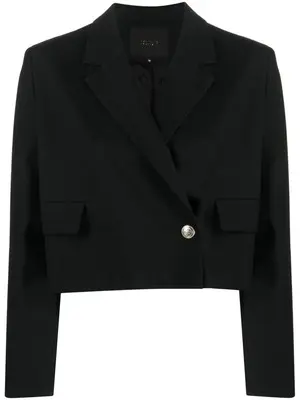 Maje Cropped Single-breasted Blazer - Black