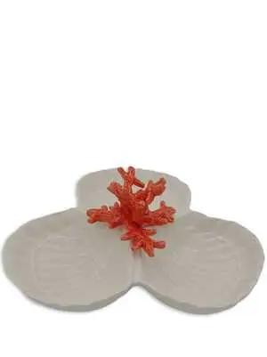 LES-OTTOMANS Coral Porcelain Starter Plate