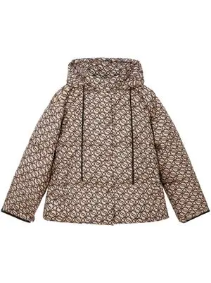 Stella McCartney S-wave Hooded Puffer Jacket - Brown