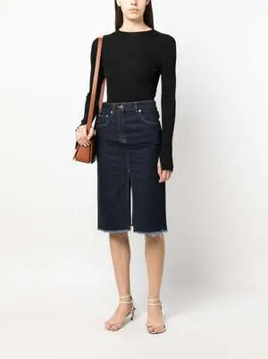 LANVIN Long-sleeve Ribbed-knit Top