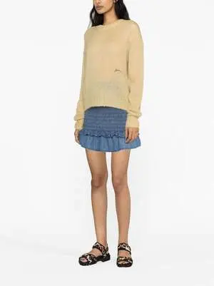 GANNI Logo-embroidered Knitted Jumper