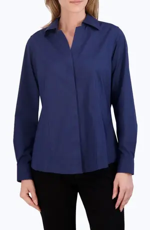 Foxcroft Taylor Stretch Shirt - Navy