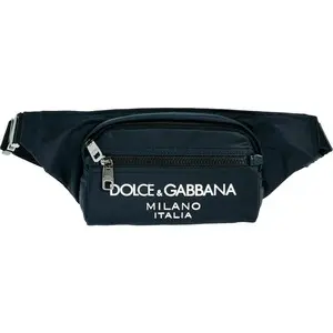 Dolce & Gabbana Rubber Logo Nylon Belt Bag - Blue/ Blue Navy