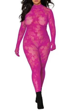 DREAMGIRL Fishnet Body Stocking - Azalea