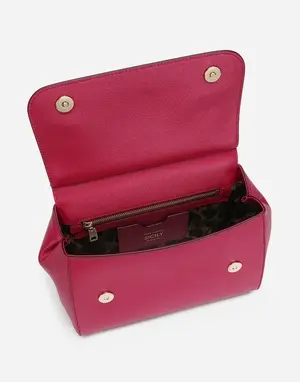 Dolce & Gabbana Large Sicily Handbag In Dauphine Calfskin - Fuchsia