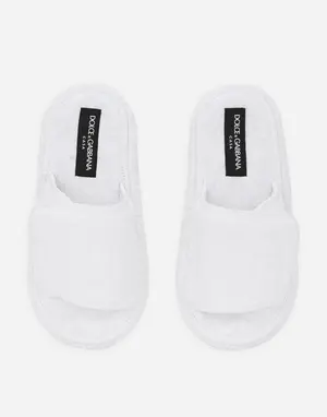 Dolce & Gabbana Terry Cotton Plateau Slides - Multicolor