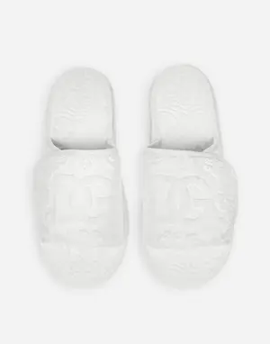Dolce & Gabbana Terry Cotton Plateau Slides - Multicolor