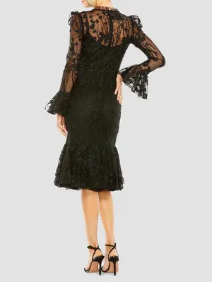 Mac Duggal Embellished High-neck Dress