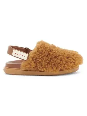Marni Women's Sabot Shearling Clogs - Caramel  Caramel