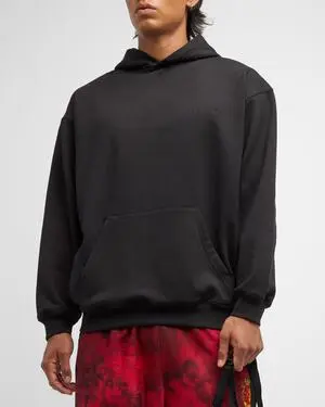 Balenciaga Men's Bb Corp Hoodie - Medium Fit 8190 Washed Black/black