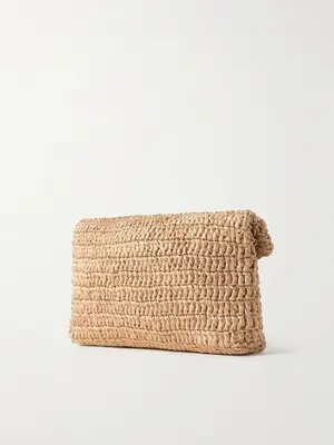 Saint Laurent Cassandre Raffia Shoulder Bag