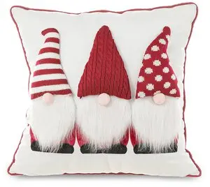 GLITZHOME 18' 3d Heavy Knitted Gnome Pillow - One-color