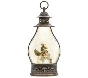 MELROSE Led Snow Globe Lantern W Holy Family Na Ivity 15.5'h - One-color