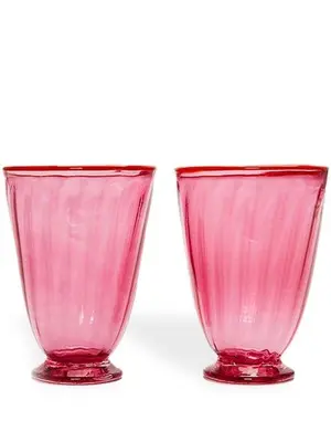 La DoubleJ Rainbow Murano Glasses - Red