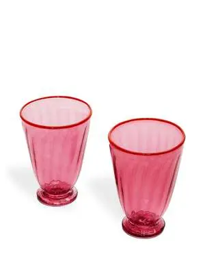 La DoubleJ Rainbow Murano Glasses - Red