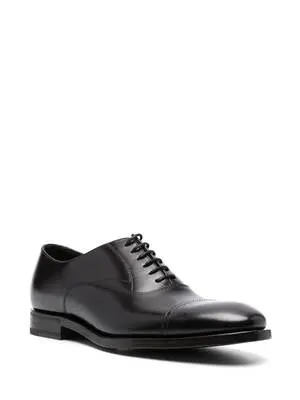 HENDERSON BARACCO Polished-finish Leather Oxford Shoes - Black