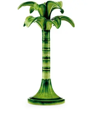 LES-OTTOMANS Large Palm Candle Holder - Green