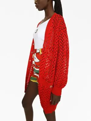Dolce & Gabbana Open-knit Cotton Cardigan