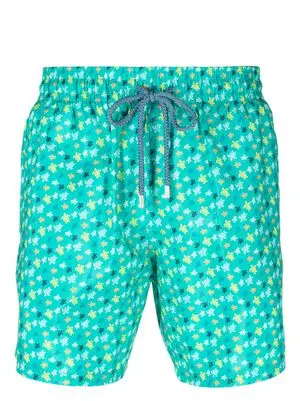 Vilebrequin Turtle-print Swim Shorts - Green