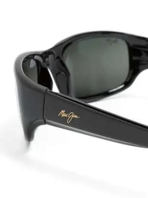 Maui Jim Logo-print Rectangle-frame Sunglasses