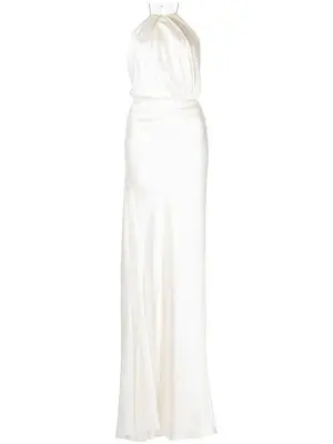 Michelle Mason Pleated-detail Gown