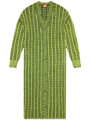 DIESEL® M-panagia Cable-knit Chenille Maxi Cardigan