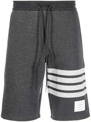 Thom Browne Stripe-detail Track Shorts - Grey